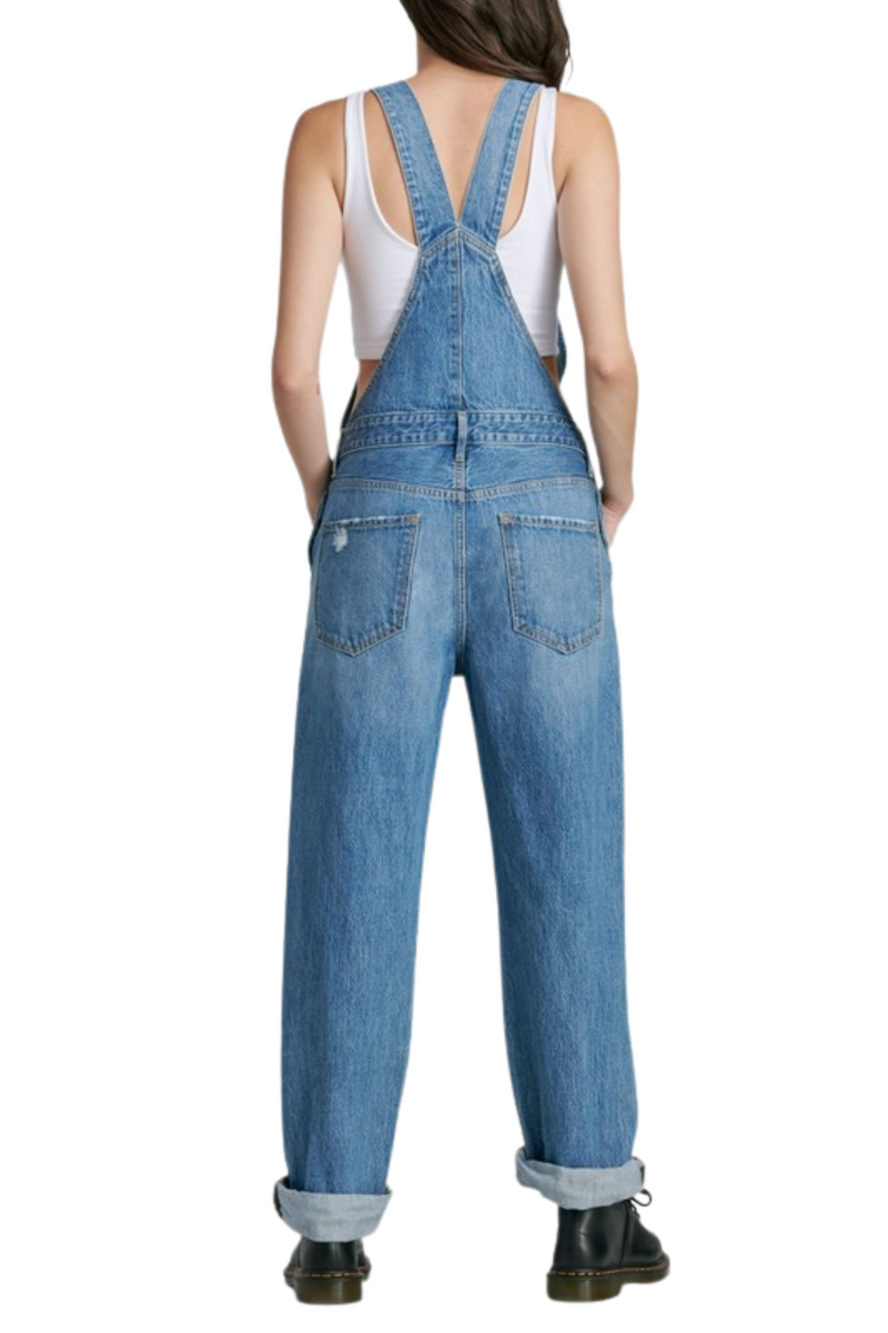 Low-Waisted Relaxed Cuff Baggy Overalls | Southern Birch Boutique